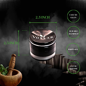 VOXLAR 2.5 Inch Grinder Mills, Aluminum (Black)