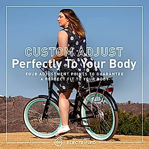 sixthreezero EVRYjourney Women's Electric Bike, 7-Speed Step Through Beach Cruiser eBike Bicycle, 500 Watt Motor, 26 Inch Wheels, Mint Green