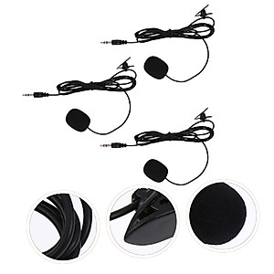 ibasenice 3pcs Lavalier Microphone Mic for Laptop Revers Lavalier Microfoons Lavalier Lapel Microphone Noise Reduction Headset Headphones Mic Recording Microphone Computer PVC Tie Clips