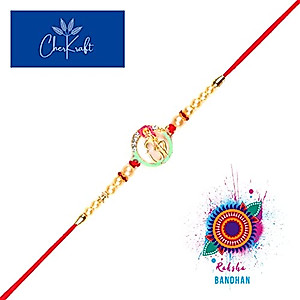 CHERKRAFT Rakhi for Brother Floral Design Rakhi Thread for Men/Boy Raksha Bandhan Bracelet (Design 9, Standard)