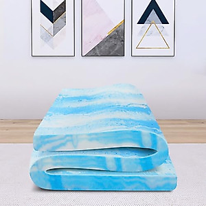 Hcore Mattress Topper California King - 4 Inch Gel Memory Foam Mattress Topper California King Size for Back Pain, CertiPUR-US Certified, Blue