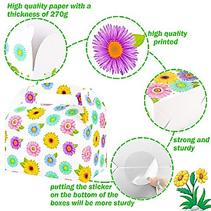 12 Pack Floral Party Favor Treat Boxes Flower Candy Goodie Gift Boxes for Birthday Party Presents Garden Party Bridal Shower Supplies