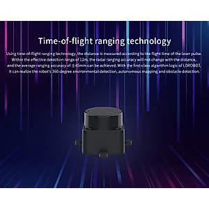 innomaker DTOF LiDAR Time-of-Flight Lidar STL-19P, 360 Degree Omni-Directional Laser Scanning，Anti-Glare 60000Lux, 5000Hz ranging Frequency, 12m Radius ranging, Support ROS/ROS2