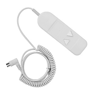 Power Recliner Controller, Plastic 2 Button 8 Pin Remote Handset Controller Up Down Control 90 Degree Angle Round Plug Lightweight for Home