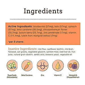 Herbsmith Spector - Eye and Vision Support for Dogs - Repair Greying to The Eyes - Senior Supplement for Dogs - Antioxidant for Dogs - 60ct Small Chews