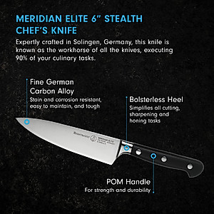 Messermeister Meridian Elite 6-Inch Kullenschliff Chefs Knife