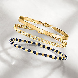 Canaria 4mm 10kt Yellow Gold Herringbone Bracelet. 7 inches