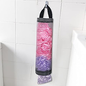 Kitchen Rubbish Bag Round Storage Bag Miscellaneous Wall Hanging Organizer Convenient Extraction Box Storage Bag Hanging Bag Small Pink Trash Bags