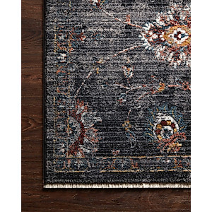 Loloi II Samra Collection SAM-08 Charcoal/Multi 2'-3" x 3'-10" Accent Rug