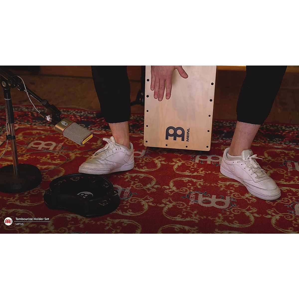 Meinl Percussion Tambourine Holder Set to Play with Your Foot — NOT Made in China — for Cajon Players, Guitarists and Multi-Instrumentalists, 2-Year Warranty (MPTHS)