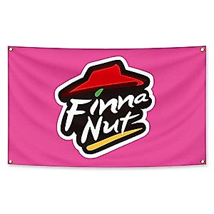 Isvian Finna Nut Flag 3X5 Ft Funny Banner , Resistance Fading Durable 3x5 Feet Banner, Man Cave Wall Flag with Brass Grommets for College Dorm Room Decor,Tailgates,Parties,Gift.