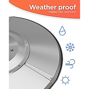 2 Units Patio Heater Heat Reflector Shield, Replacement Dome Part for Outdoor Heaters Outdoor Propane Heater Replacement Aluminium Top