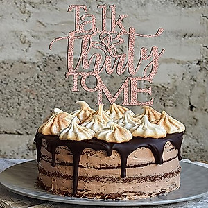 WRACKKIAR Talk Thirty to Me Cake Topper-30th Birthday Anniversary Cake TOPPER-Dirty Thirty Cake Toppers-30th Birthday Party Decoration