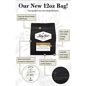 Lucky Goat Flavored Decaf Coffee – Ground - Southern Pecan 12 oz Bag - Natural Water Process, Nutty & Sweet, Low Acid, Smooth Body, Medium Roast, Gluten Free, Sugar Free, and Keto