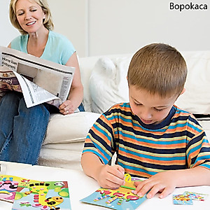 GenericBrands 10pcs 3D EVA Foam Sticker Puzzle DIY Cartoon Animal Learning Education Toys for Toddler Kids Art Craft Kits, Early Learning Games Handmade Art Kit for Preschool Toddlers Boys Girls.