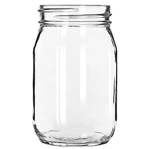 Libbey 92103 Glass 16 Oz. Drinking Jar - 12 / CS