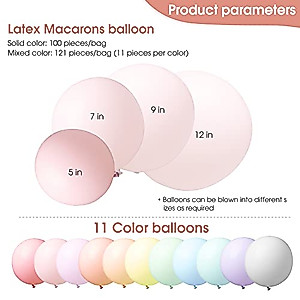 BloonKing Macaron Sky Blue Balloons 12inch 100pcs Light Blue Latex Helium Balloons 12" Party Balloons for Festival Birthday Wedding Anniversary New Year Gender Reveal Decorations