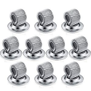 Outus Pen Holder Clips Manganese Steel Pen Holder Self Adhesive Pen Pencil Organizer with Adjustable Spring Loop for Refrigerator Whiteboard Erase Board and Bulletin Board Map (10 Pieces, Silver)