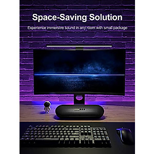 Nylavee Computer Speakers, PC Sound bar for Desktop, HiFi Stereo Soundbar, Large Speaker Drivers, 3.5mm Aux-in Connection, USB Powered Mini Speaker Soundbar for Desktop Monitor, PC, Laptop, Tablets