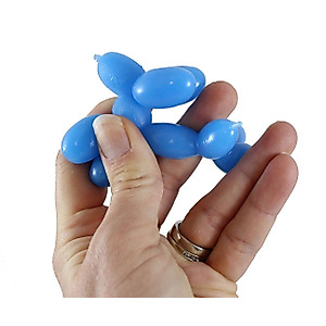 12 Mini Balloon Dog Stretchy Toy - Cute Squishy Sensory Fidget Toy - Party Favors & Prizes (1 Dozen)