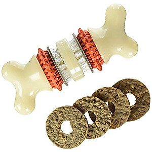 PetSafe 2 Pack of Sportsmen Bristle Bones, Medium, Dental Chew Toys for Dogs