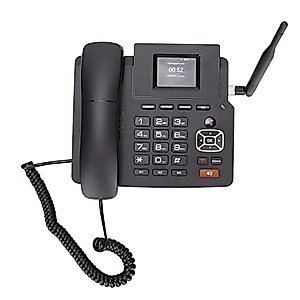 Cordless VOIP Phone, 2.4inch Color Screen Voicemail VOIP Telephone for Government for Business for Office (US Plug)