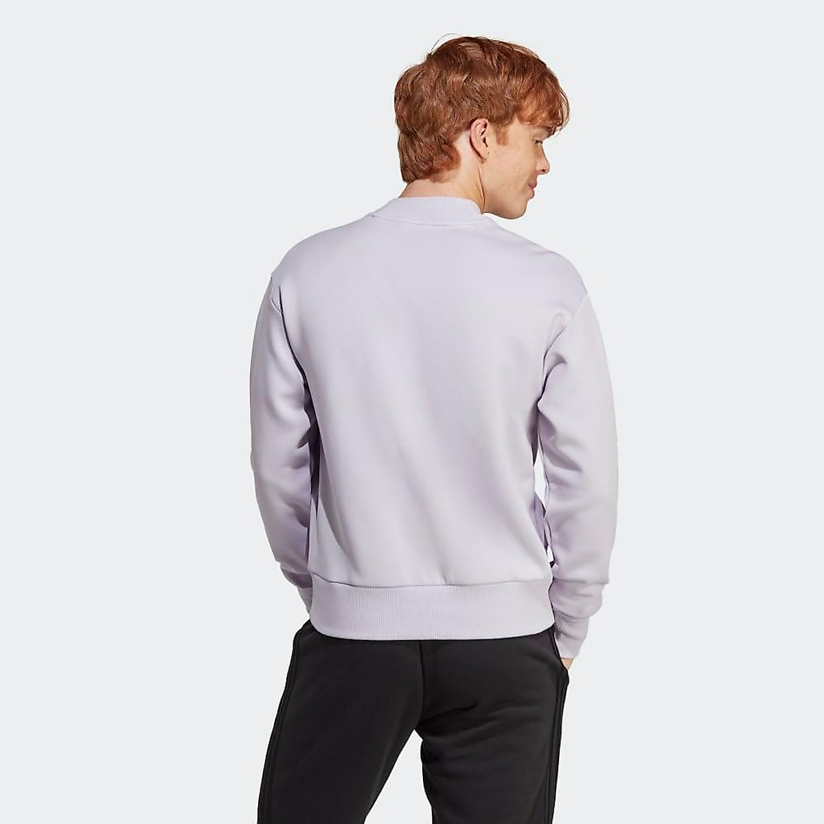 adidas Men's Future Icon Badge of Sport Crewneck, Silver Dawn, Large