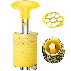SameTech Easy Kitchen Tool Stainless Steel Fruit Pineapple Peeler Corer Slicer Cutter