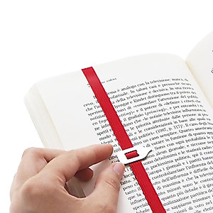 Lastword Bookmarks - Elastic Bookmark Perfect for Any Book - Book Markers for Women - Bookmarks for Men - Bookmarks for Kids - Don't Lose Your Mark, Design Made in Italy Book Marks (Red)