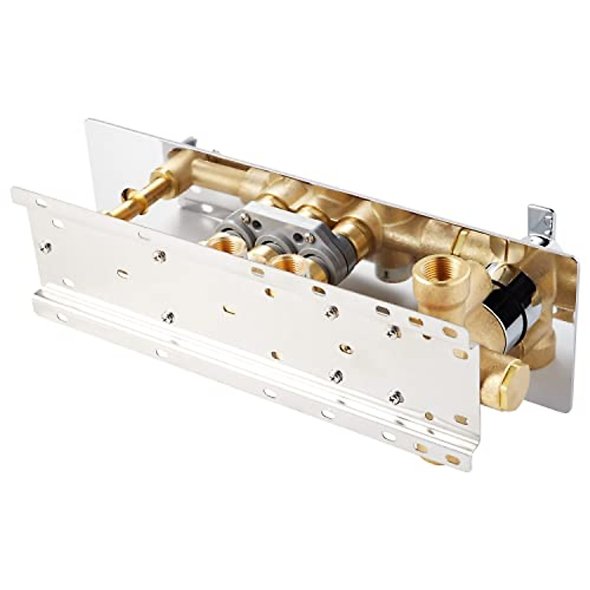 Signature Hardware 948008 Hollyn Thermostatic Shower System with 6-1/2" Rainfall Shower Head and Hand Shower- Rough In Included