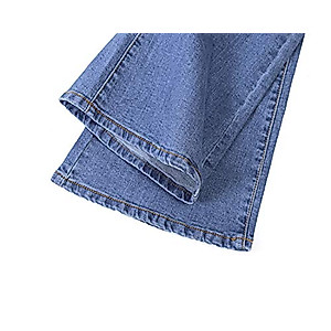 Sidefeel Women Flare Jeans Bell Bottom Mid Rise Denim Pants Size 16 Blue