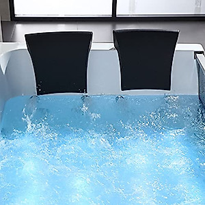 DECORAPORT 71 Inch 2 Person Air Bubble Infusion Whirlpool Bathtub with Control Panel,Air jets with Light, USB for Speaker (D-DK-Q411)