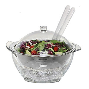 Prodyne IC-30 ICED Salad Bowl, 4 Qt, Off-white