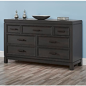 Soho Baby 40037940 Manchester Premium Soft Closing 7-Drawer Dresser, Smooth Black Iron Finish