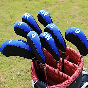 Golf Iron Covers,Golf Iron Head Covers Neoprene Golf Iron Covers Set 11pcs/10pcs Golf Iron Headcovers,Golf Club Head Covers for Iron Club Fit All Brands Titleist,Callaway,Taylormade