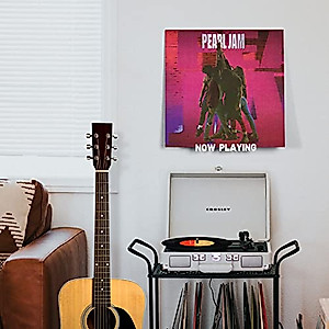 ONE WALL Now Playing Vinyl Record Stand Wall Mount Vinyl Record Holder Record Display Storage Holder for Album Hanging Storage Shelf, White