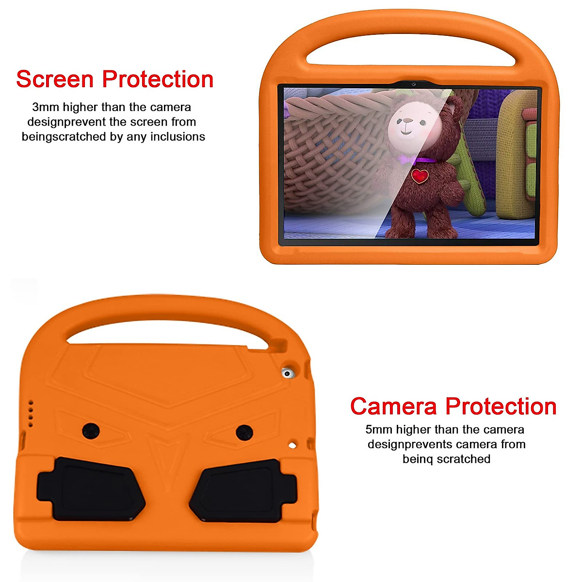 iPad 9th Generation Case for Kids, iPad 9th/8th/7th Generation Case 10.2 inch (2021/2020/2019),UUcovers Shockproof Handle Stand Lightweight Kids Boys Case for iPad 10.2 Inch 9th/8th/7th Gen, Orange