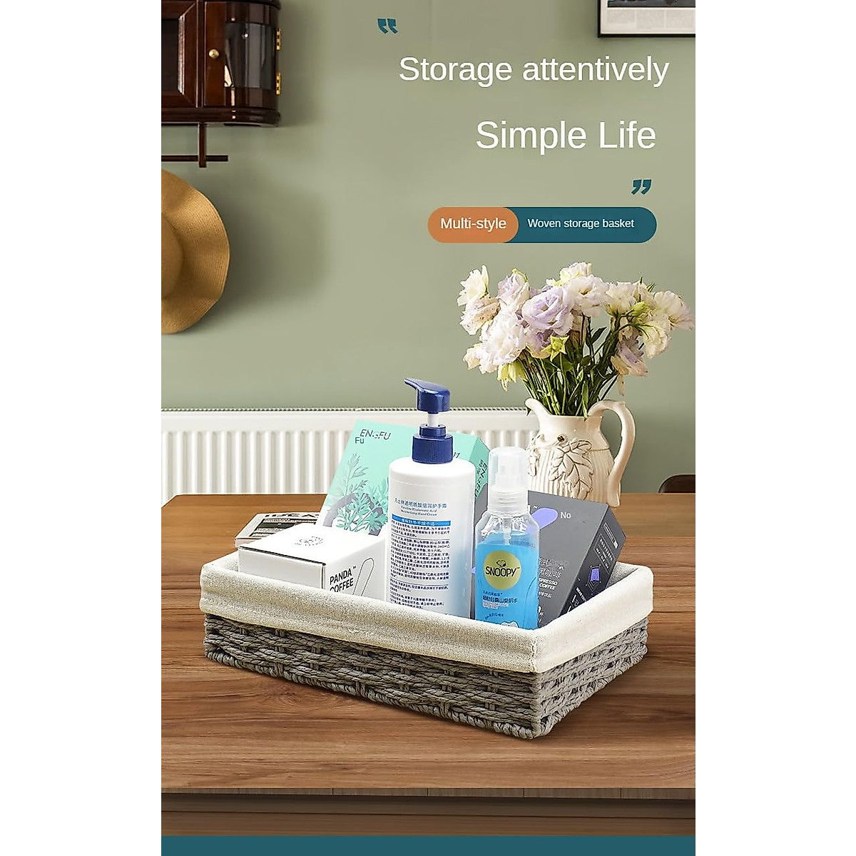 Handmade storage basket (Off White)