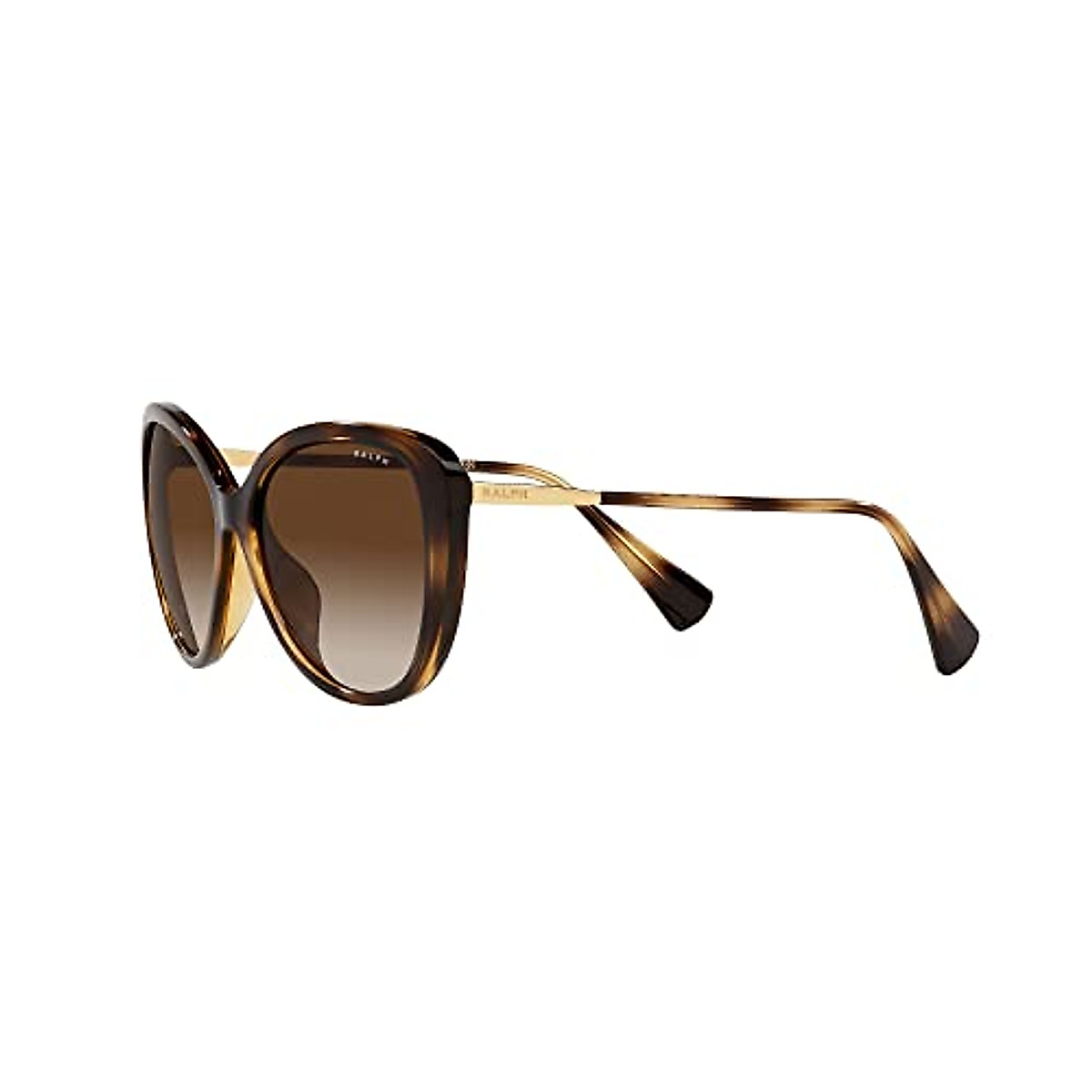 Ralph by Ralph Lauren Women's RA5288U Universal Fit Butterfly Sunglasses, Gradient Brown, 57 mm