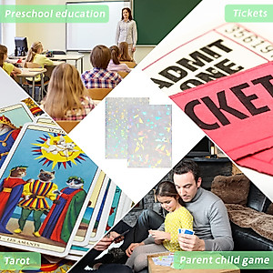 200 Pieces Double Side Holographic Card Sleeves Include 100 Pieces Broken Glass and 100 Pieces Gemstone Little Star Laser Photo Card Sleeves Kpop Photo Card Sleeves for Kpop Photo Cards, 61 x 88 mm