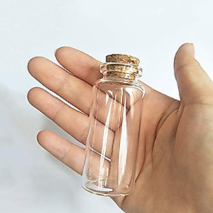 Luo House 10pcs 30ml Cork Stopper Glass Bottle Vials Jars with Cork Wishing Bottle Wedding Favor 30x70mm