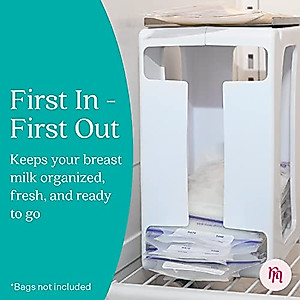 Breast Milk Storage Tower with Tray - Nurse & Nourish - Holds Up to 60 oz - Easily Organize and Freeze Milk - Breastfeeding Essentials - Breastmilk Storage Containers for Freezer