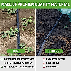 Zevlux Garden Stakes 4 Inch 40pcs 12Gauge Irrigation Tubing Stakes, U Shape Heavy Duty Galvanized Landscape Staples for Tube, Lawns, Weed Barriers, and Landscape Fabrics, Irrigation Hose,Floor Mats…