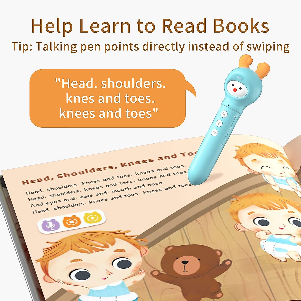 【2 Pack】 Alilo Starter Early Educational Talking Pen Set for Learn to Read + Honey Bunny Audio Player, Educational Toys for Imagination Building