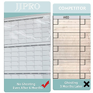 Large Dry Erase Wall Calendar - 60“ x 38" Undated Blank Yearly Planner - Giant Whiteboard 12 Month Poster - Premium Laminated Calendar for Classroom, Office, Project & Family Schedule
