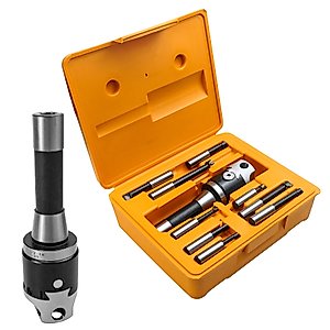 9 PCS 2 Inches Boring Head R8 Shank 1/2 Inches Carbide Boring Milling Set Bar Set Fit for Bridgeport Milling Machine