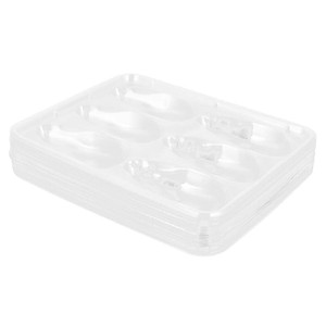 Cabilock 50pcs Disposable Oyster Tray Oyster Plate Plastic Seafood Serving Tray
