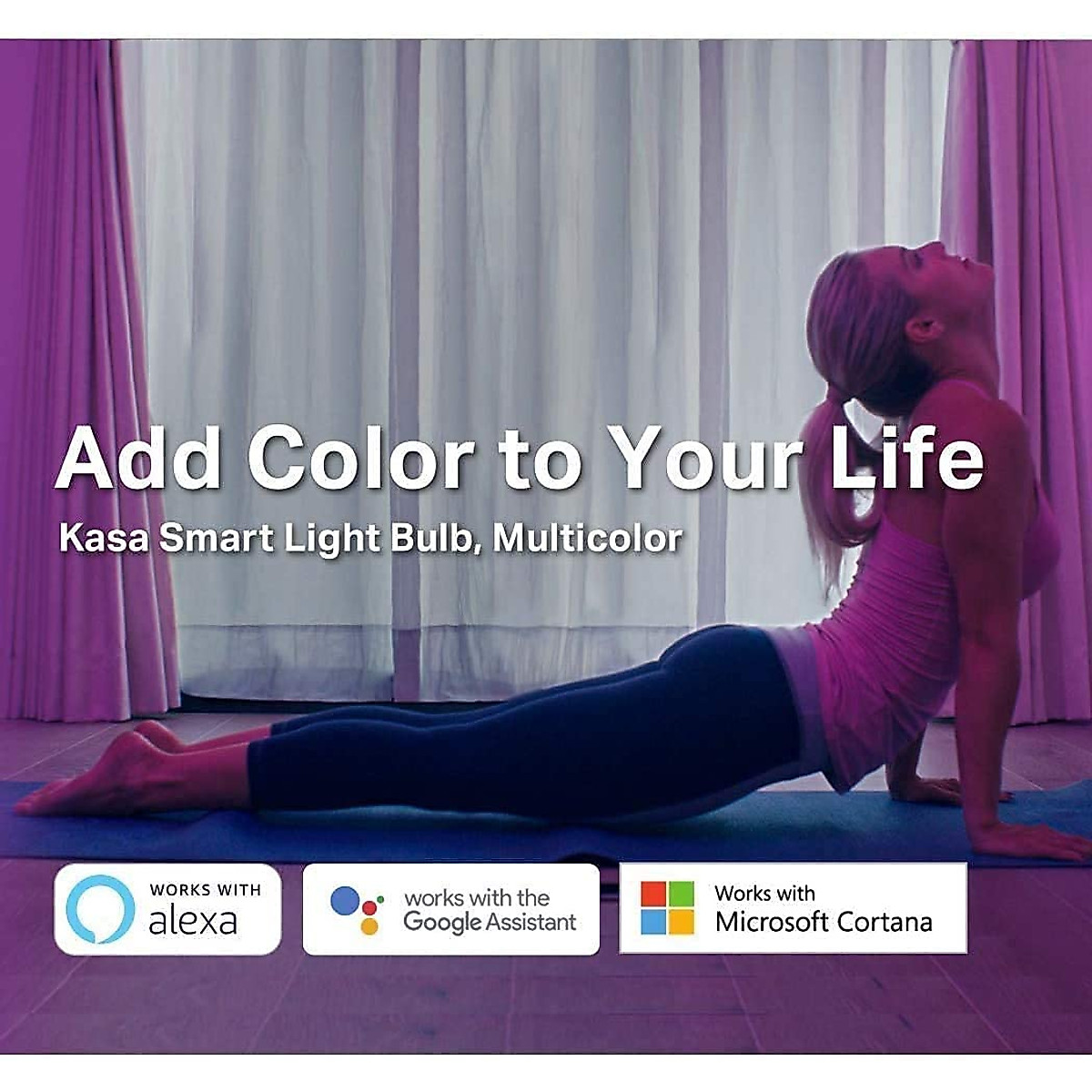 Kasa Smart Bulb, Dimmable Color Changing Light Bulb Work with Alexa and Google Home, 1000 Lumens 60W Equivalent, Amazon CFH&FFS, 2.4Ghz WiFi only, No Hub Required, 2-Year Warranty, 1-Pack (KL135)