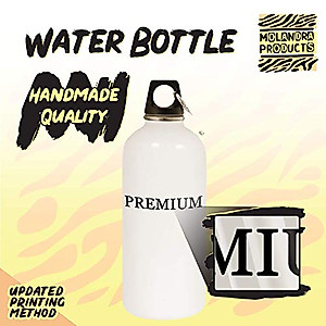 Molandra Products #eyers - 20oz Hashtag Stainless Steel White Water Bottle with Carabiner, White