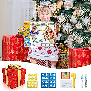 Ayeboovi Toddler Toys Water Drawing Mat Toy for 3 4 5 Year Old Girl Magic Toddler Painting Kit